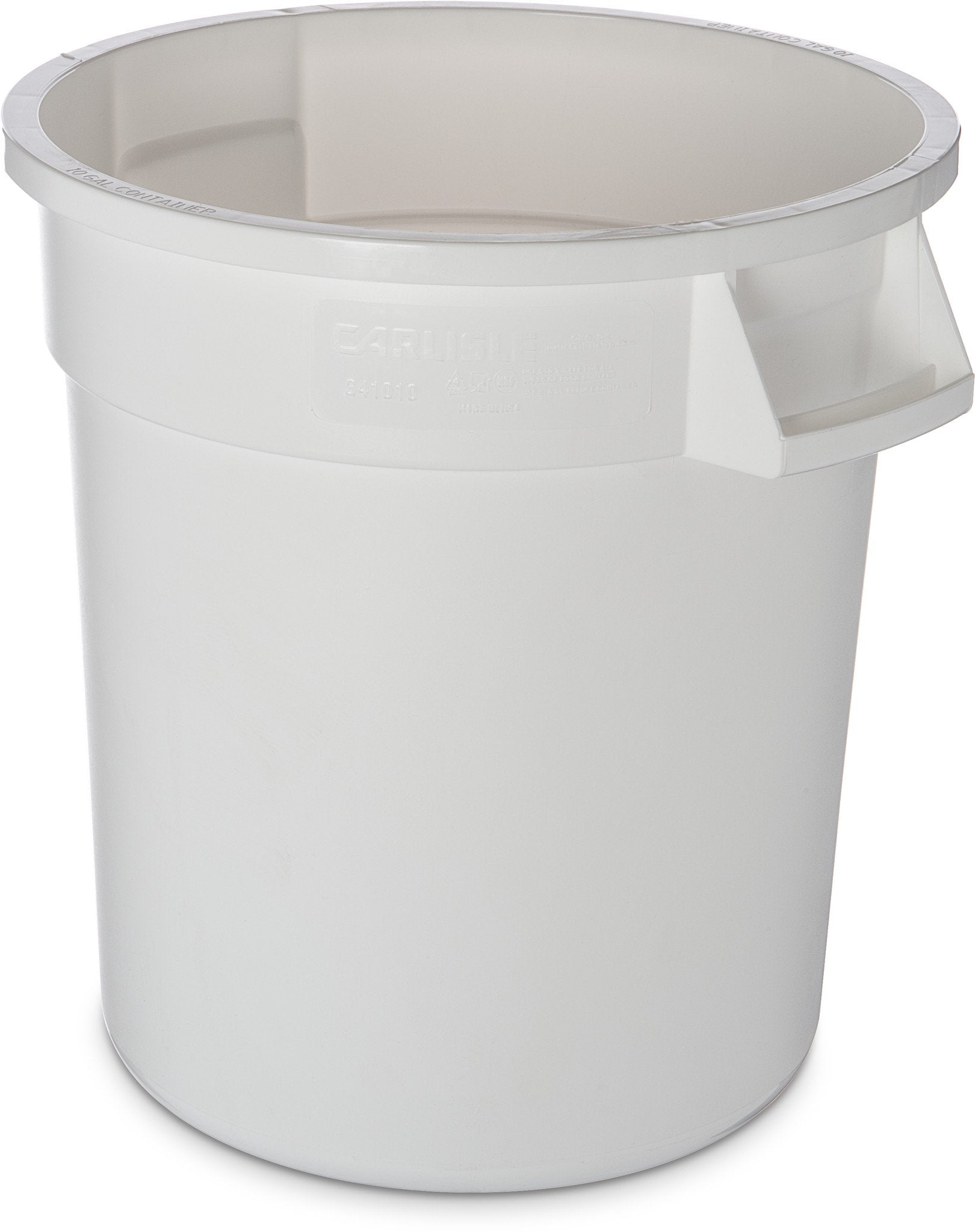 Carlisle 341010 10 Gallon White Waste Container